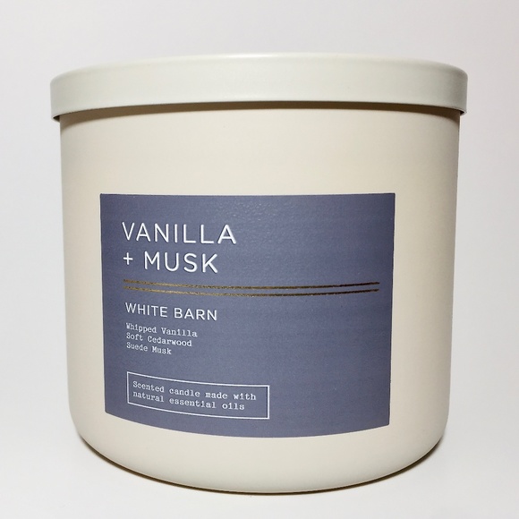 Bath & Body Works | Accents | Vanilla Musk 3 Wick Candle | Poshmark